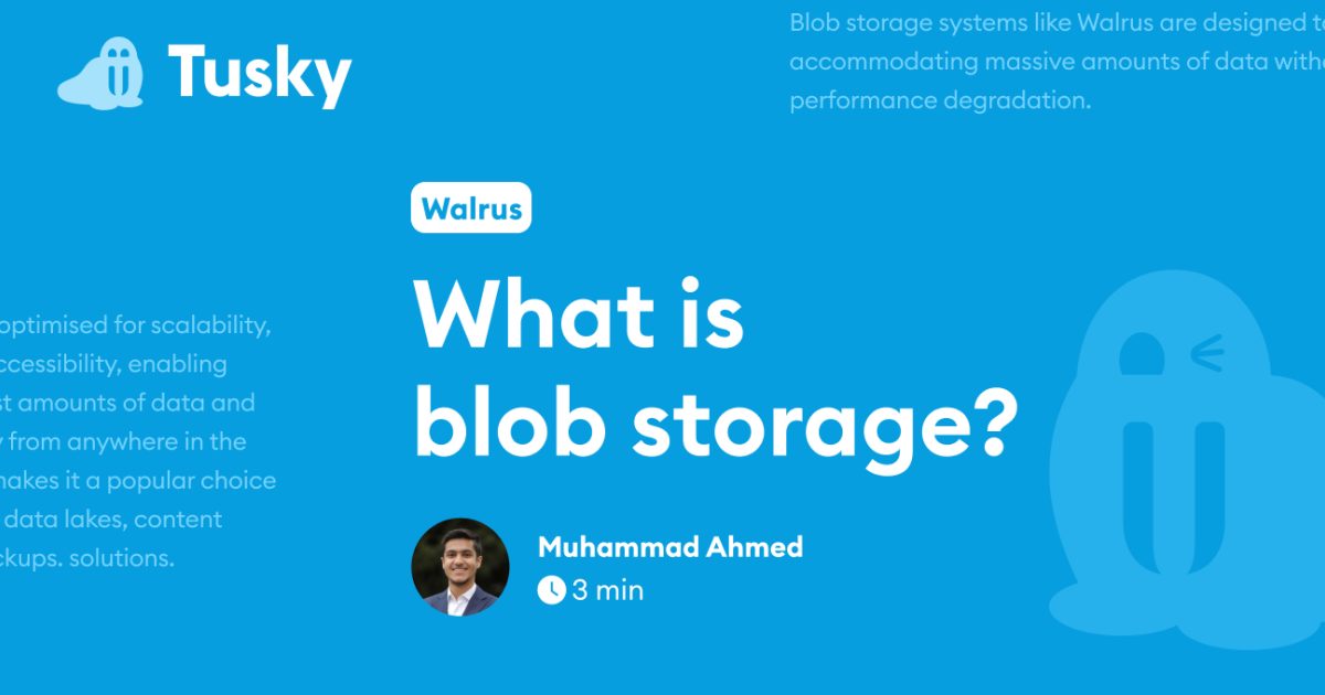What is blob storage? | Tusky