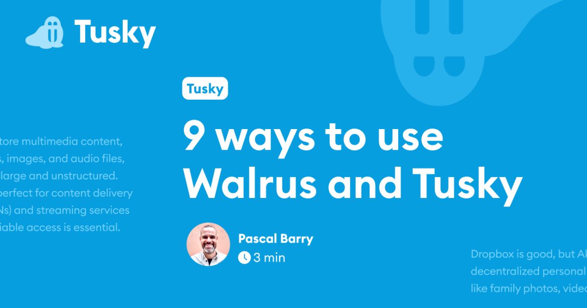 9 ways to use Walrus and Tusky | Tusky