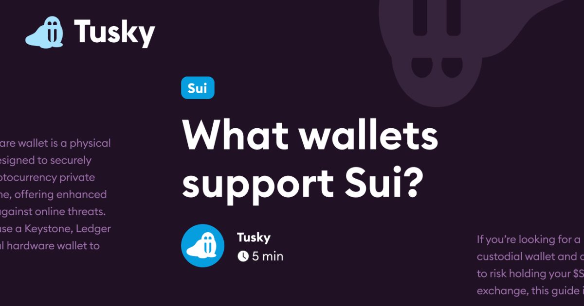 What wallets support Sui? | Tusky